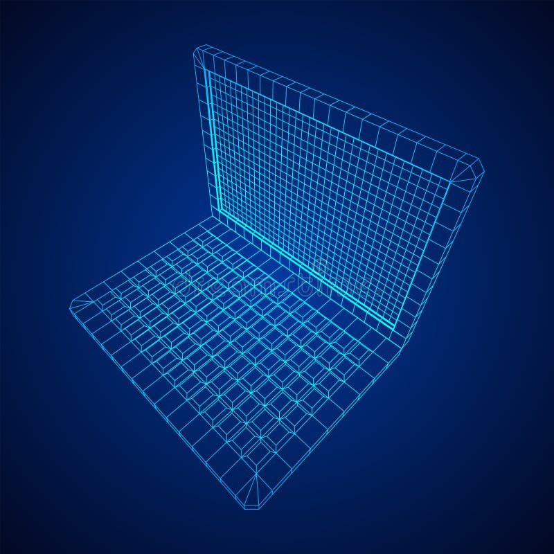 Laptop Abstract Mesh Background Vector Stock Vector - Illustration of ...