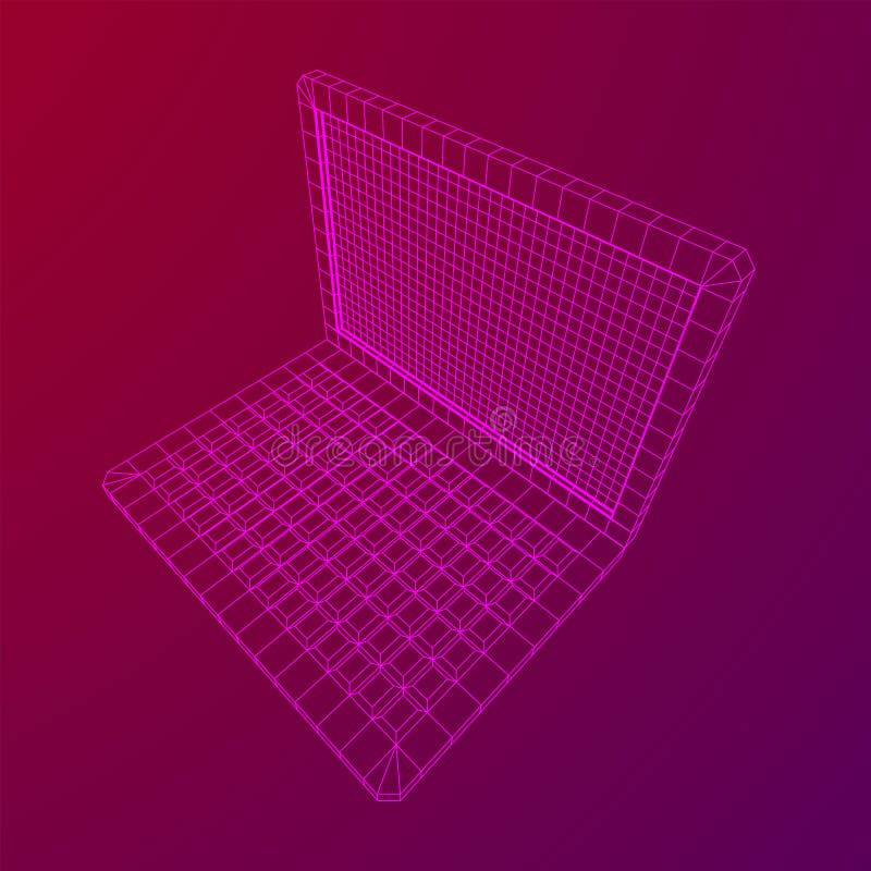 Laptop Abstract Mesh Background Vector Stock Vector - Illustration of ...