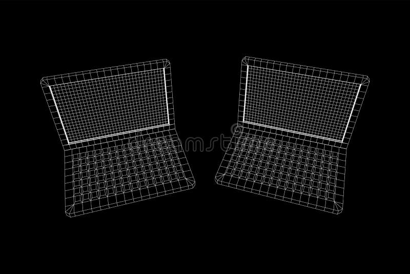 Laptop Abstract Mesh Background Vector Stock Vector - Illustration of ...