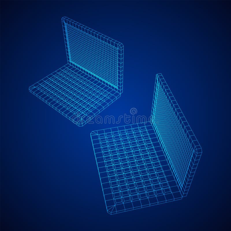 Laptop Abstract Mesh Background Vector Stock Vector - Illustration of ...