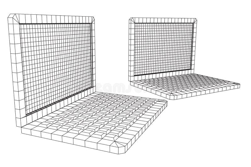 Laptop Abstract Mesh Background Vector Stock Vector - Illustration of ...
