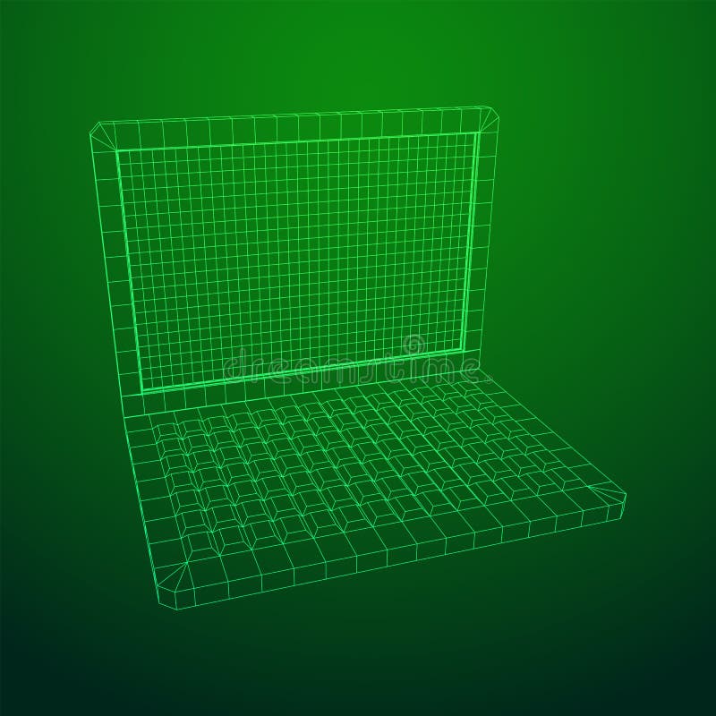 Laptop Abstract Mesh Background Vector Stock Vector - Illustration of ...