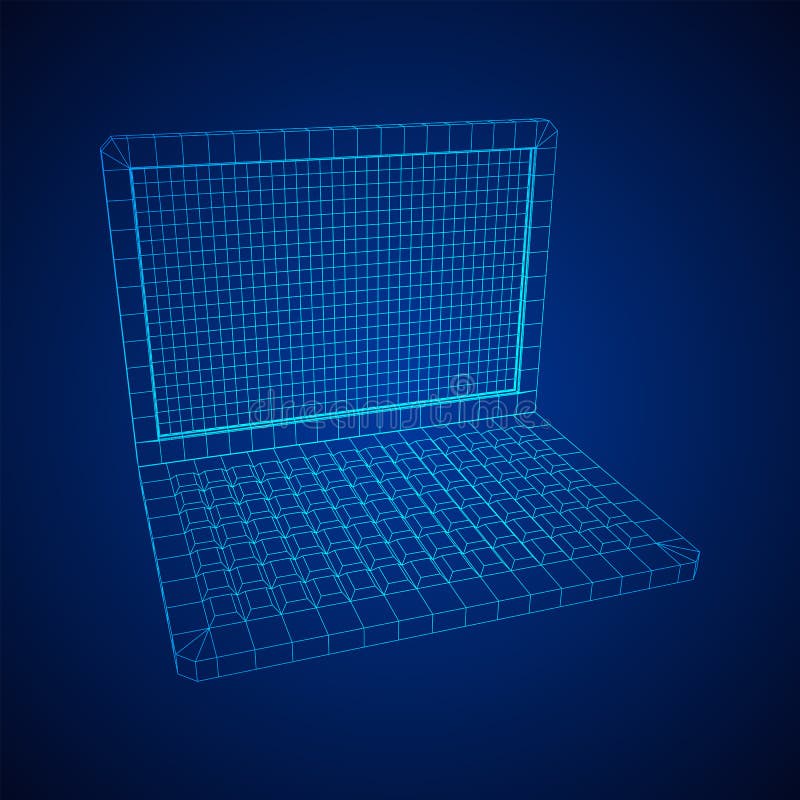 Laptop Abstract Mesh Background Vector Stock Vector - Illustration of ...