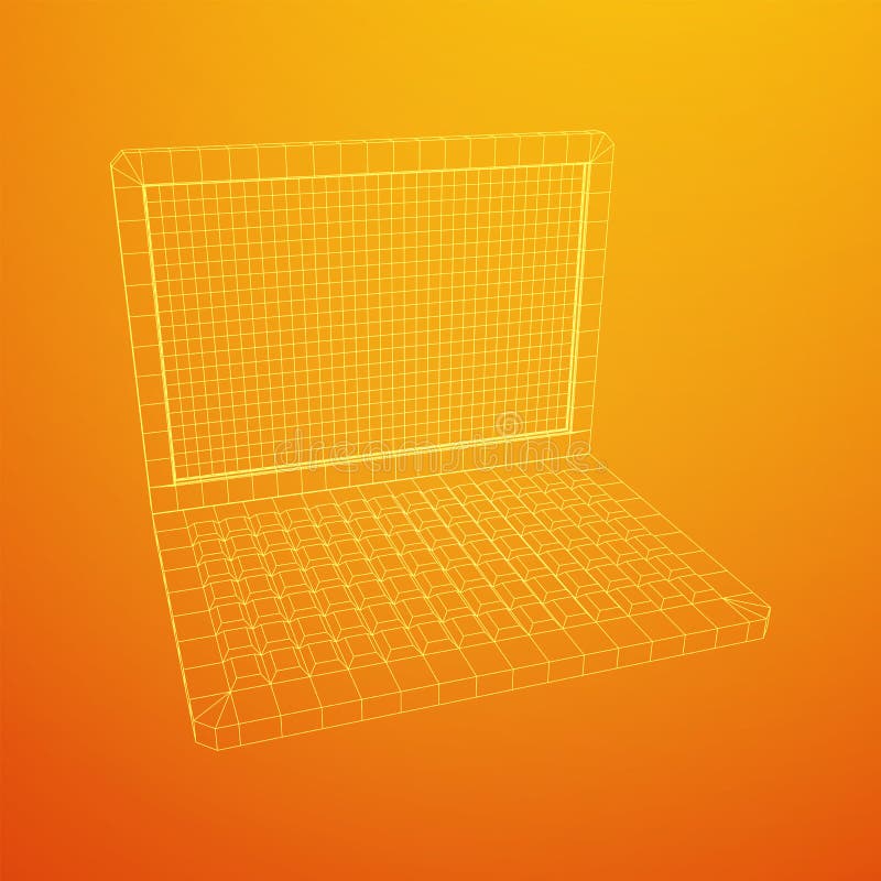 Laptop Abstract Mesh Background Vector Stock Vector - Illustration of ...