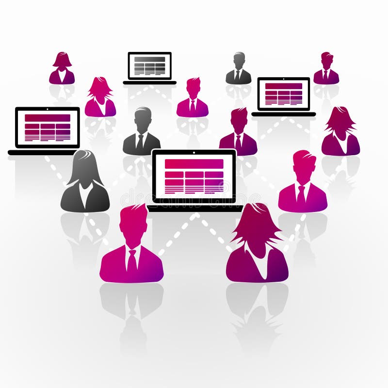 Red Admin Sign on Pc Laptop Vector Illustration. Stock Vector ...