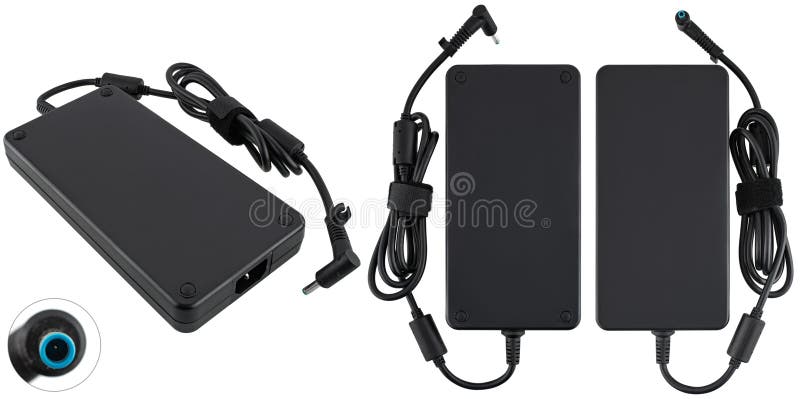Laptop Adapter on White Background, Isolation. Stock Photo - Image of ...