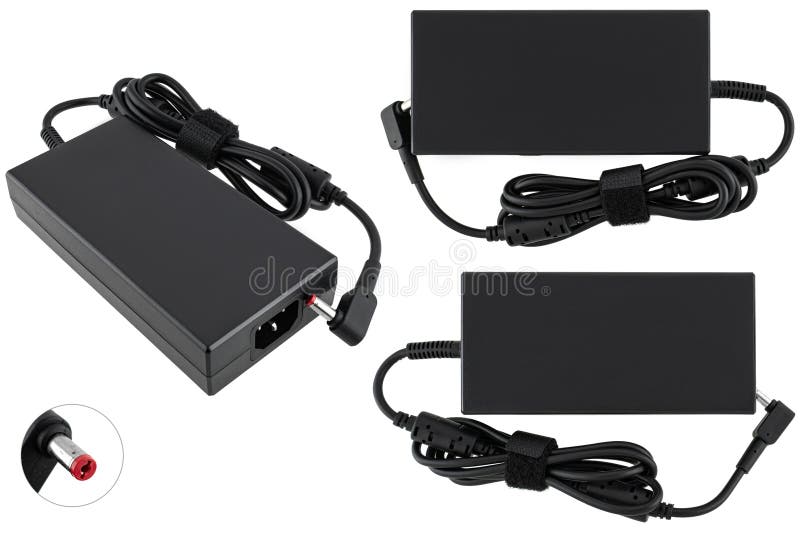 Laptop Adapter on White Background, Isolation. Stock Photo - Image of ...