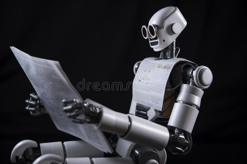 Robot Artificial Technology Document Digital Paper Hand Office Ai ...