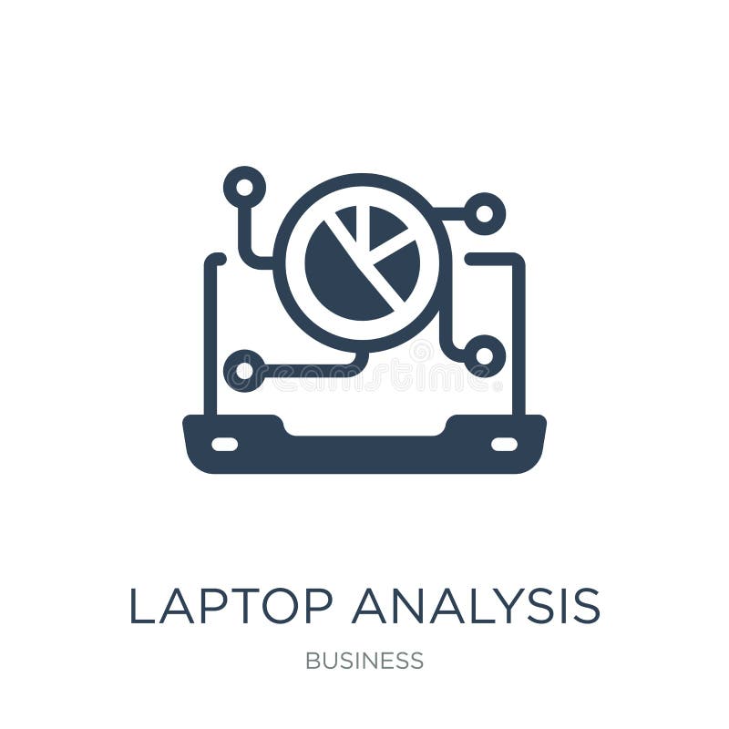 Laptop Analysis Icon in Trendy Design Style. Laptop Analysis Icon ...