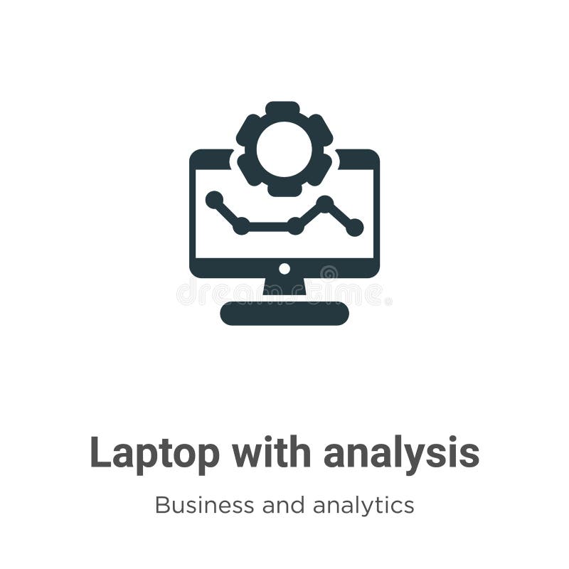 Laptop Analysis Icon in Filled, Thin Line, Outline and Stroke Style ...