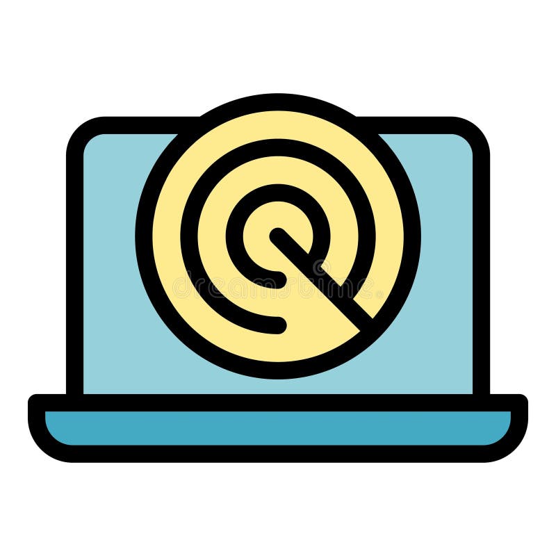 Laptop Antivirus Icon Vector Flat Stock Illustration - Illustration of ...