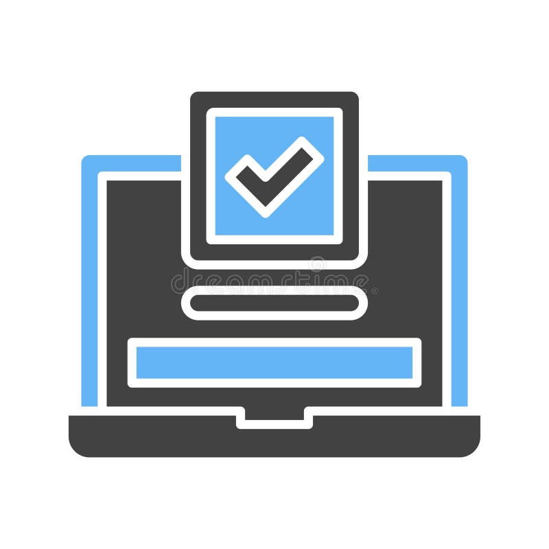 Laptop Approved Icon Image. Stock Vector - Illustration of isolated ...