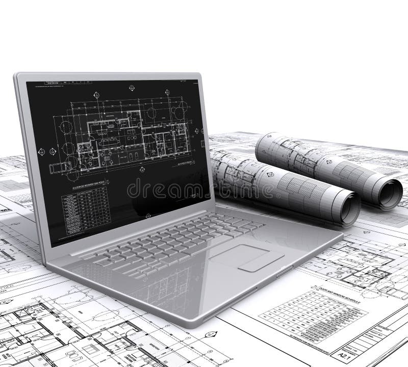 4+ Architectural plan laptop Free Stock Photos - StockFreeImages