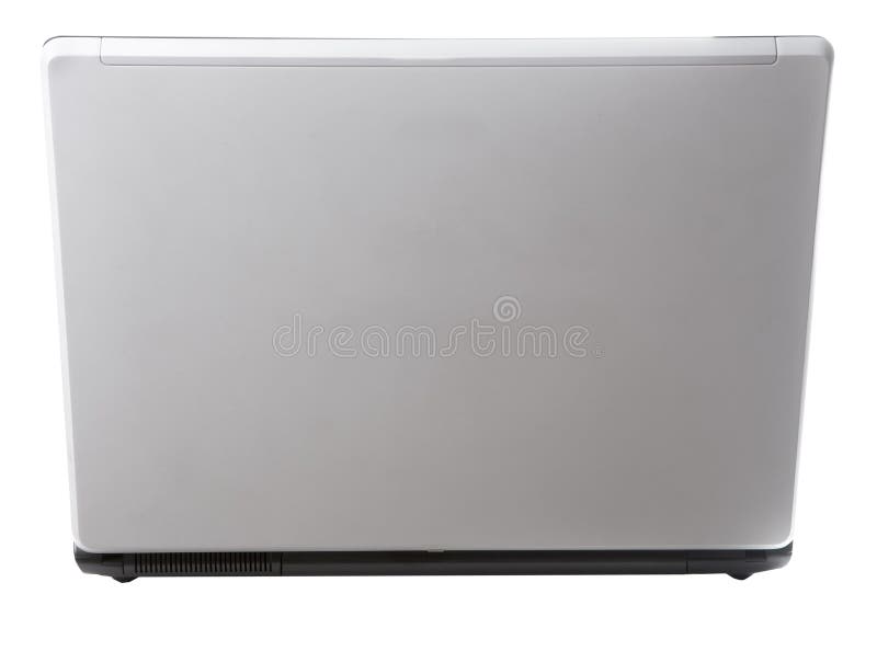 Laptop back view stock image. Image of mobile, information - 15662763