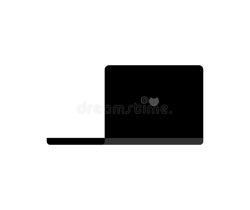 Computer Laptop Open Back View Isolated Stock Illustrations – 105 ...