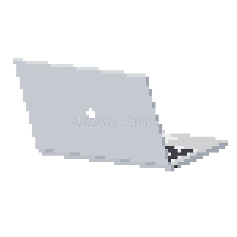 Laptop back stock vector. Illustration of back, pixel - 266692645
