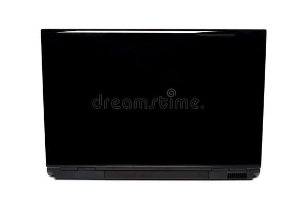 Laptop back view stock image. Image of mobile, information - 15662763