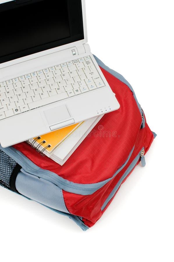Laptop and backpack stock image. Image of technology, keyboard - 9791813