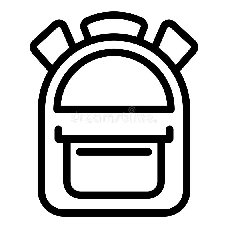 Laptop Backpack Icon, Outline Style Stock Vector - Illustration of ...