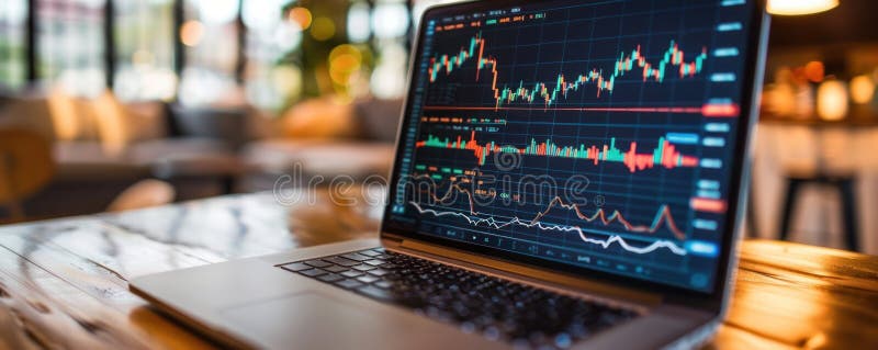 Laptop with Bitcoin Graph Analysis Tools for Digital Currency Trading ...