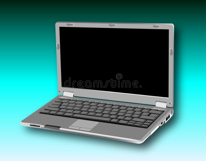 Laptop_blank stock illustration. Illustration of chip - 1077048
