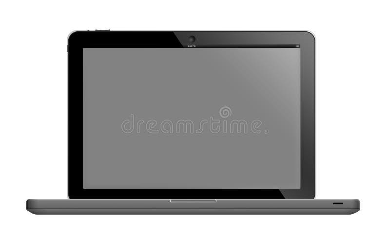 Laptop back view stock image. Image of mobile, information - 15662763