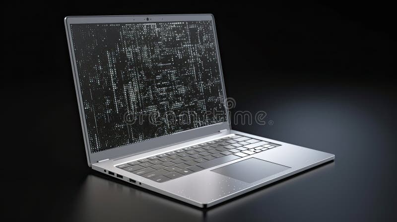 Laptop Blank Screen Mockup with Realistic Textures and Lighting, 3D ...
