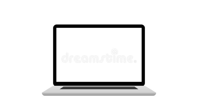 Laptop with Blank Display To Insert Graphic Element. Flat Animation ...