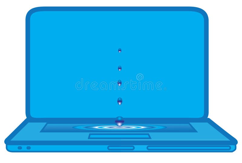 Laptop blue stock vector. Illustration of copy, isolated - 17006421