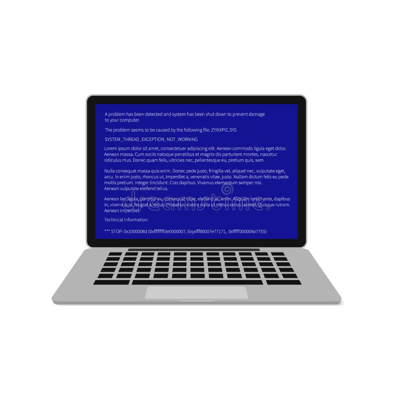 Blue Screen Death Laptop Stock Illustrations – 117 Blue Screen Death ...