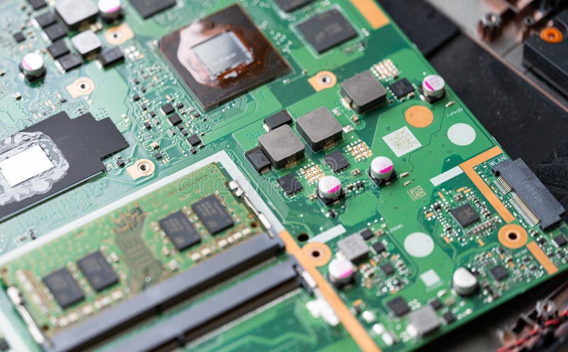 Laptop Board Repair Close-up Stock Photo - Image of science, circuit ...