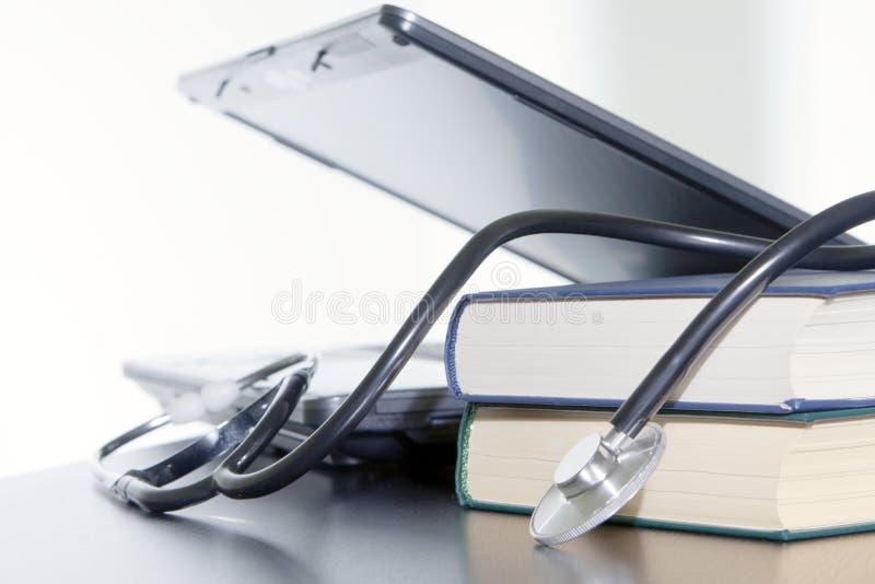 Stethoscope and Medical Books Stock Image - Image of stethoscope, books ...
