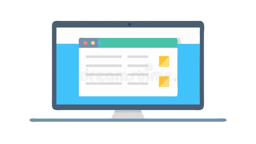 Laptop Browser Window Icon , Vector Design Generative AI Stock Vector ...