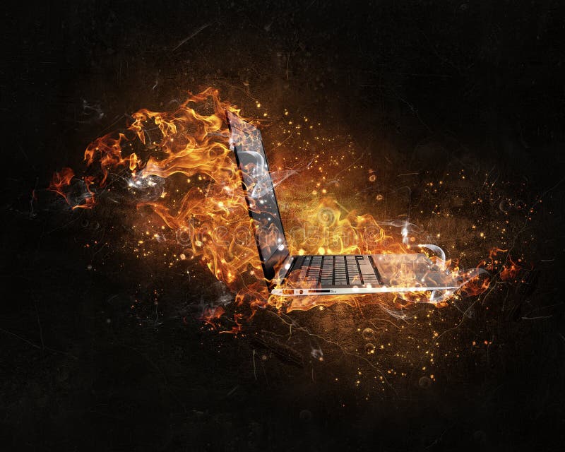 Laptop Computer Fire Stock Images - Download 838 Royalty Free Photos