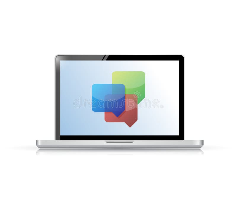 Laptop Business Communication Chat. Illustration Stock Illustration ...
