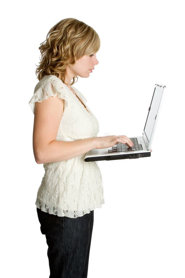 Laptop Girl stock photo. Image of computers, computer - 1708050
