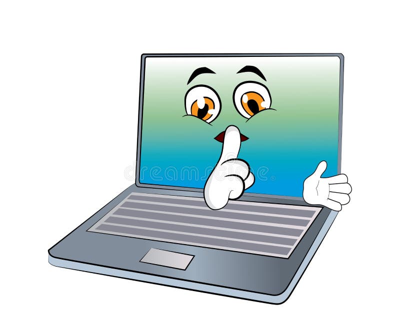 Sad laptop cartoon stock illustration. Illustration of sadness - 48732792