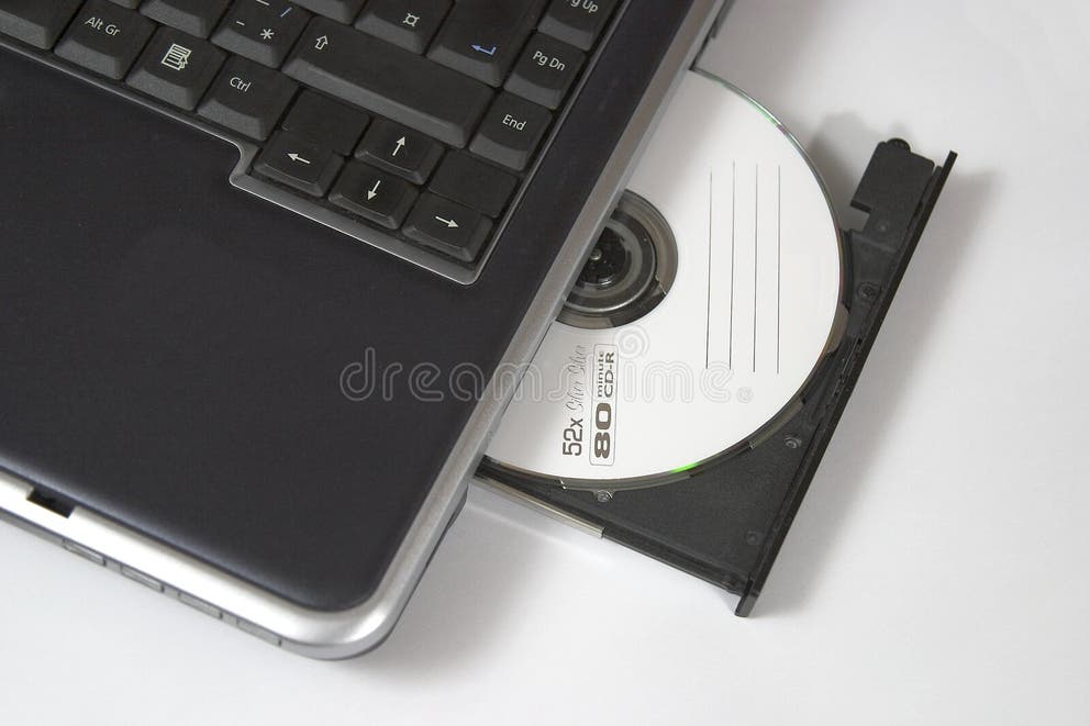 Laptop with CD ROM stock image. Image of laptop, byte - 2079289
