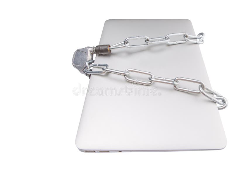 Laptop and Chains III stock photo. Image of notebook - 37930854