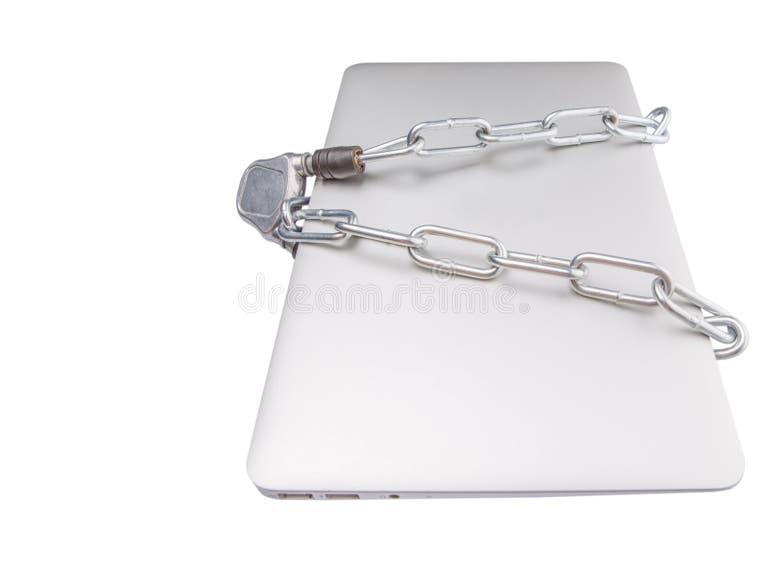 Laptop and Chains III stock photo. Image of notebook - 37930854