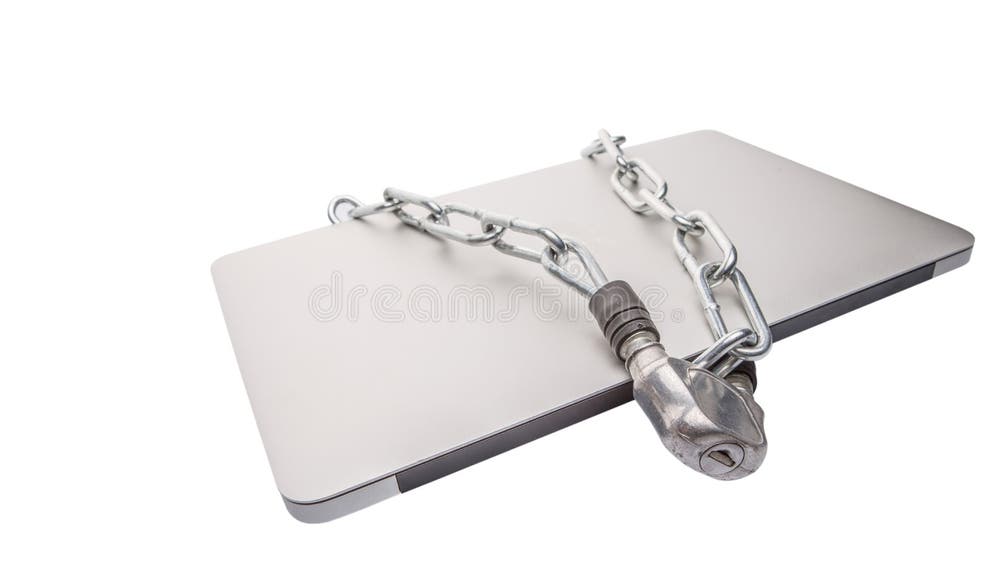 Laptop and Chains V stock photo. Image of chain, business - 37930864