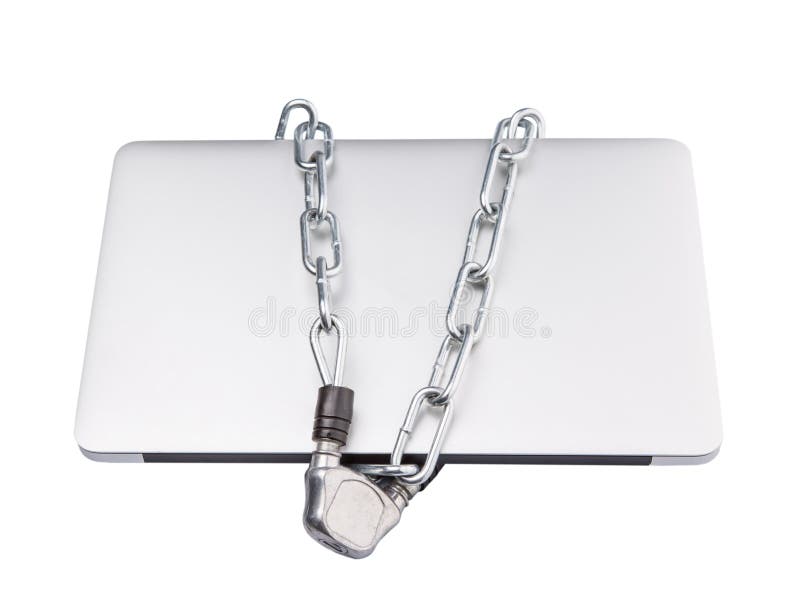 Laptop and Chains VI stock image. Image of information - 37930867