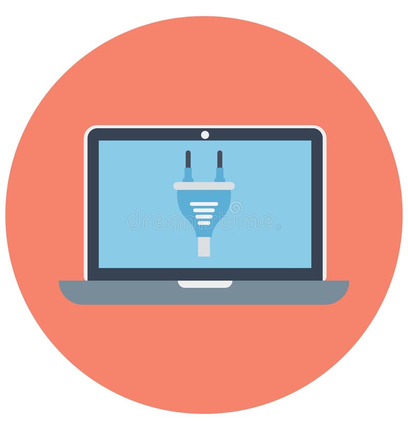 Laptop Charger Isolated Color Vector Icon that Can Be Easily Modified ...