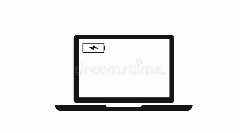 Laptop Charging Icon. Vector Isolated Editable Flat Illustration Stock ...