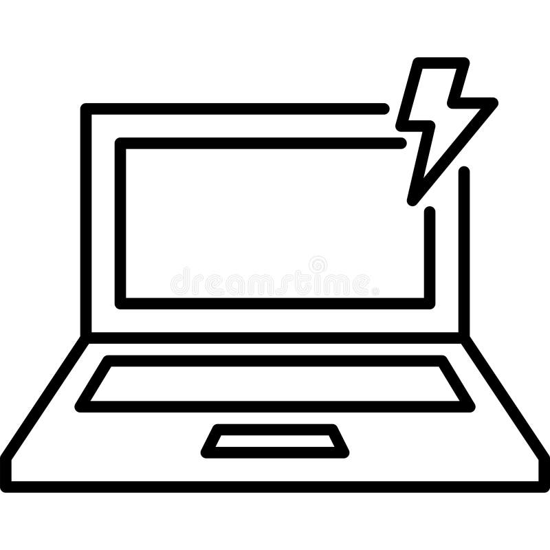 Laptop Charging stock vector. Illustration of drawing - 360621540