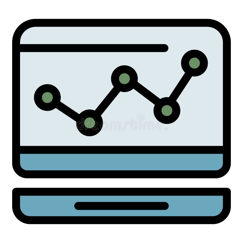 Laptop Chart Icon Color Outline Vector Stock Vector - Illustration of ... Laptop Chart Icon Color Outline Vector Stock Vector - Illustration of ...
