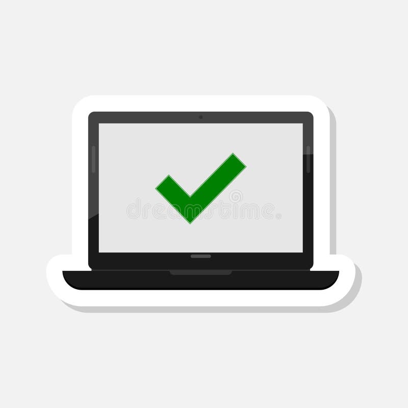 Check mark icon or sign stock vector. Illustration of accept - 140449079