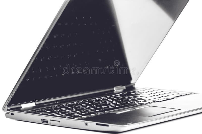 Laptop Close Up stock image. Image of isolated, network - 84106129
