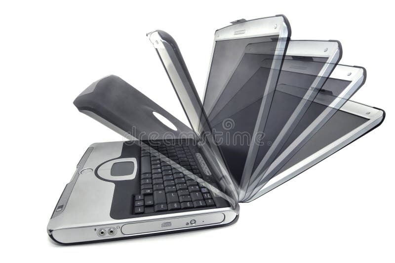 Laptop with closing top stock image. Image of monitor - 7241115