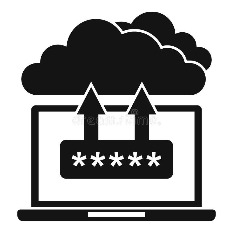 Laptop Cloud Authentication Icon, Simple Style Stock Vector ... Laptop Cloud Authentication Icon, Simple Style Stock Vector ...